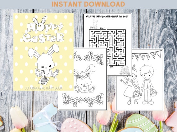 INSTANT DOWNLOAD Easter Coloring & Activity Book / Fun Easter | Etsy