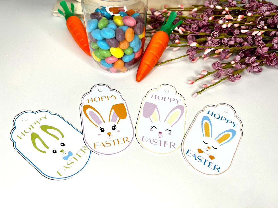 INSTANT DOWNLOAD Hoppy Easter Gift Tag / Gift Bag Tag / Easter Gift ...