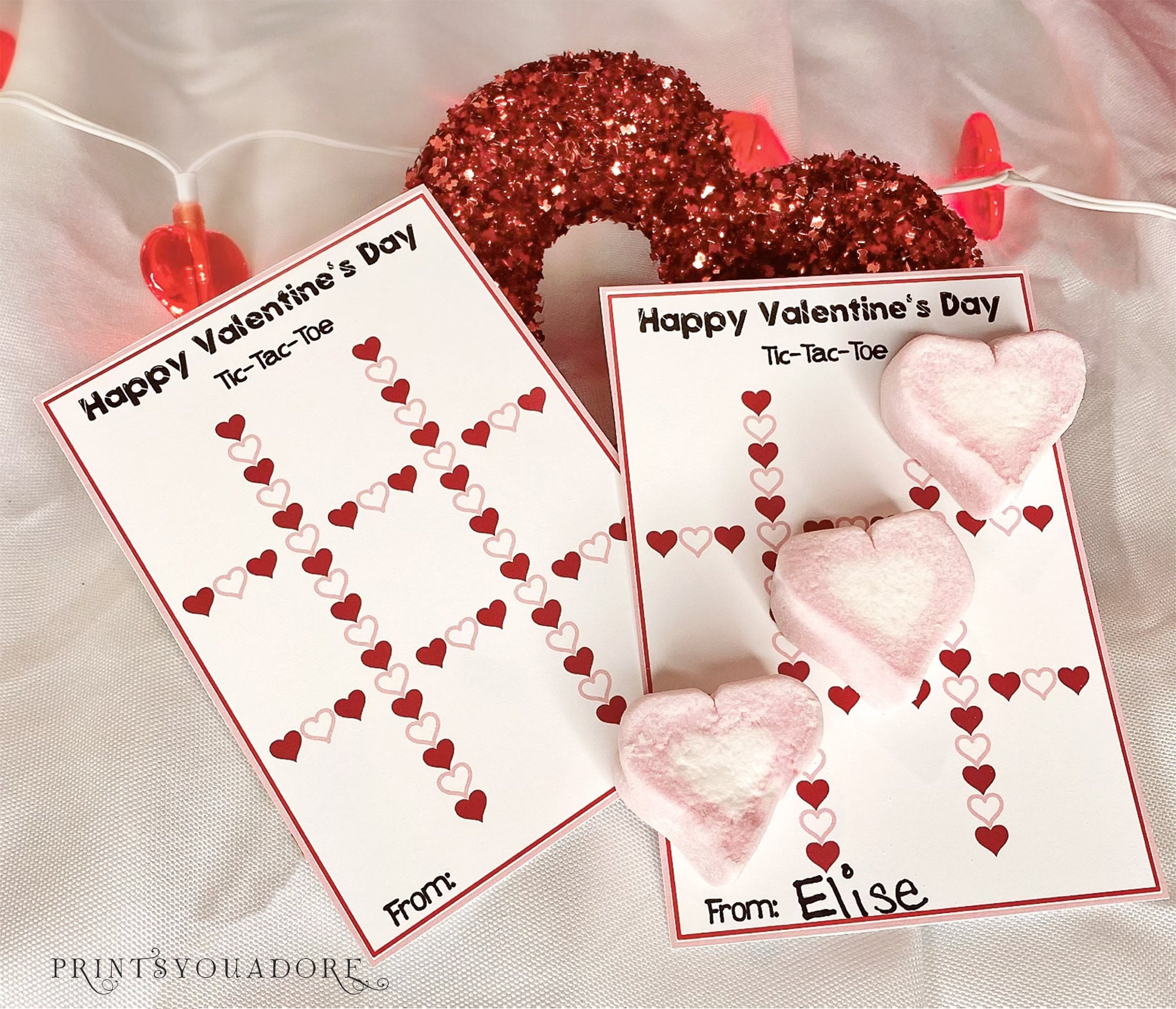 INSTANT DOWNLOAD Valentine's Day Tic Tac Toe Printable/ - Etsy