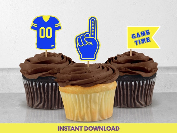 INSTANT DOWNLOAD Los Angeles Rams Cupcake Toppers / Food Picks - Etsy