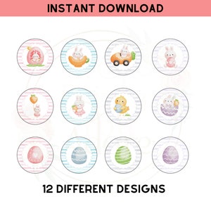 INSTANT DOWNLOAD Easter Watercolor Cupcake Toppers / Easter Printable ...