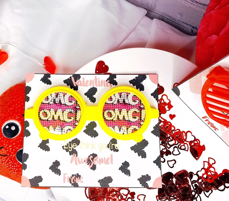 Two Styles Valentine's Day Card Printable/ Sunglasses /eye Think You're ...