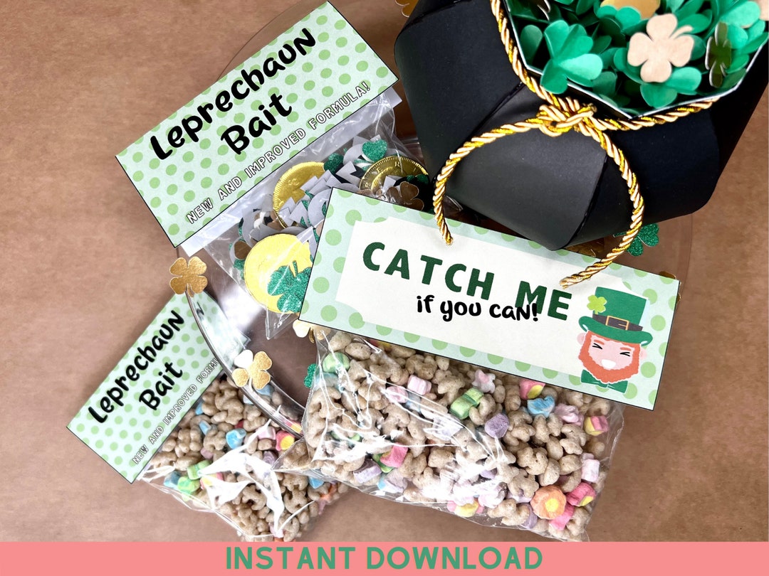 INSTANT DOWNLOAD St. Patrick's Day Leprechaun Bait Treat Bag Topper ...