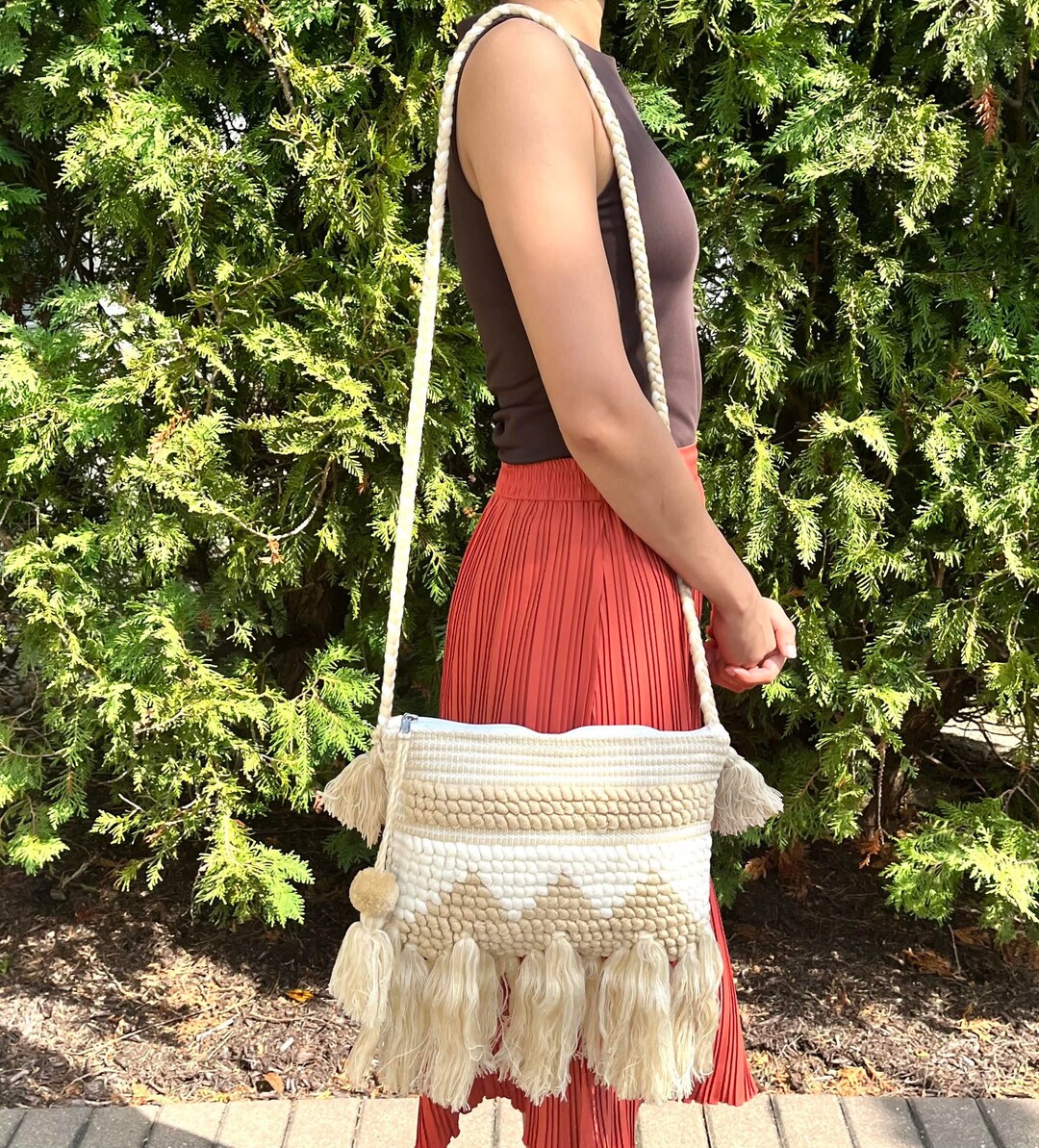 Handmade Dari Cotton Crossbody Bag: Boho Handloom Sling - Etsy