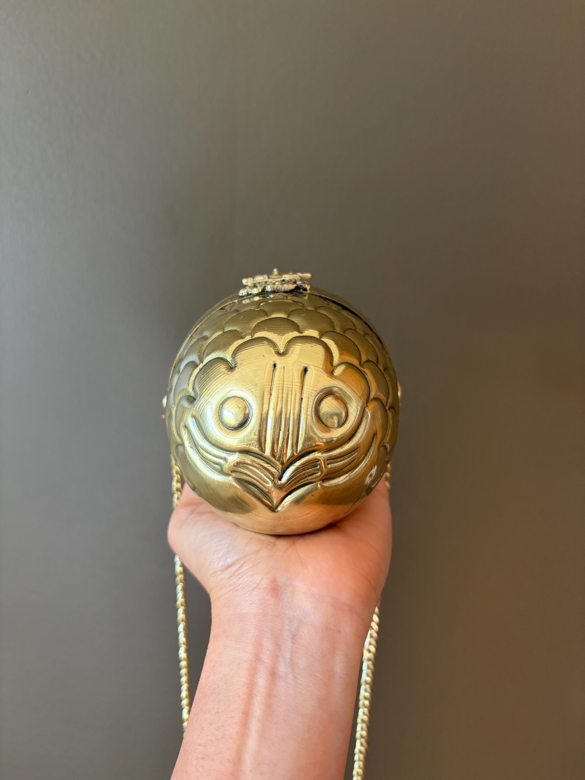 Handmade Gold Fish Clutch | Sculpted Koi Metal Evening Bag - Etsy
