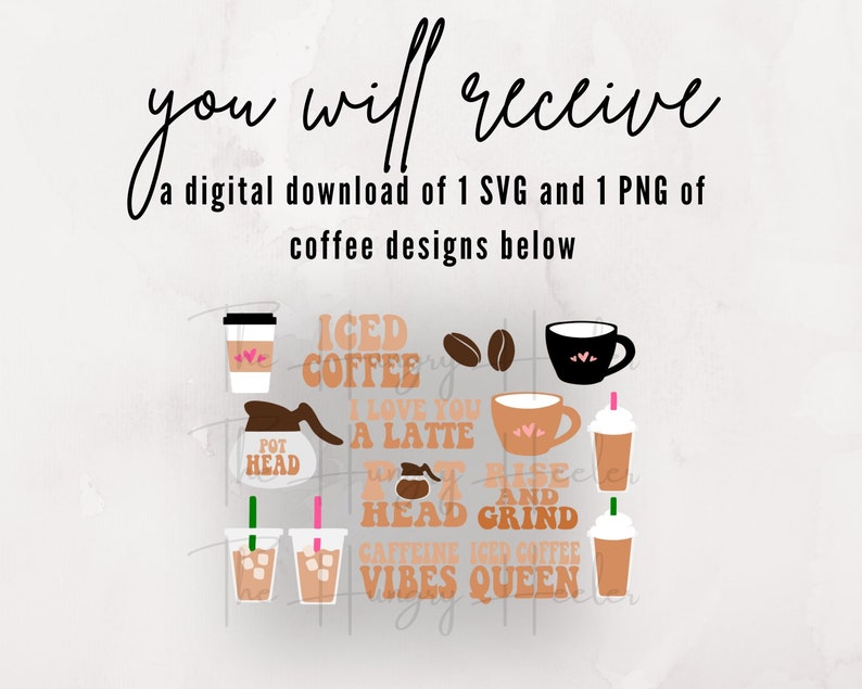Coffee SVG Bundle Iced Coffee Svg Coffee Clipart Coffee - Etsy