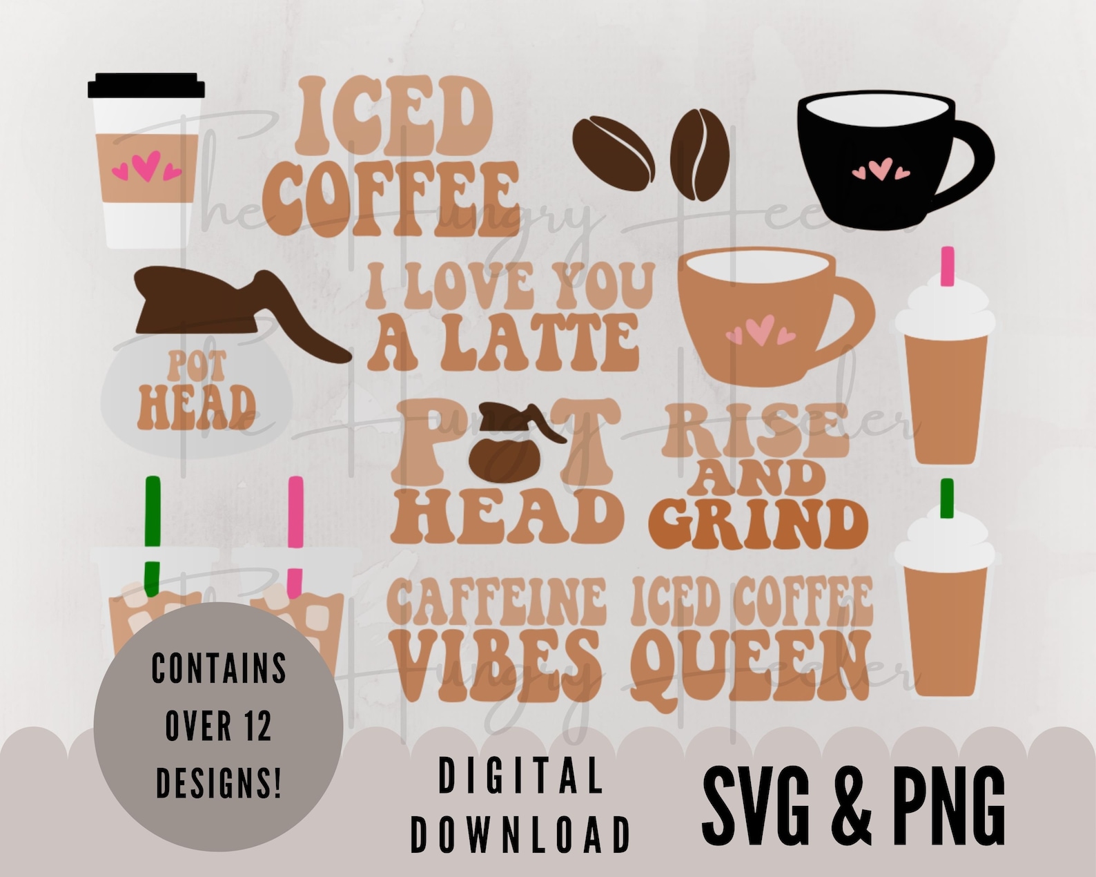 Coffee SVG Bundle Iced Coffee Svg Coffee Clipart Coffee - Etsy