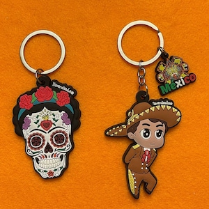 Mexican Keychain. Llavero Mexicano. Colorful Latex Keychain. Mexican ...