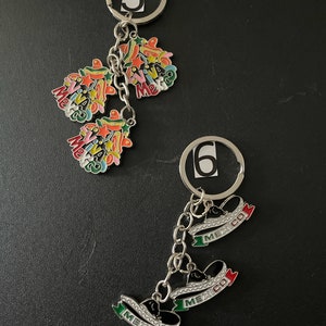 Mexican Keychain. Llavero De Mexico. Keychain With Triple Metal Figure ...