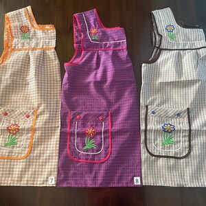 Mexican Apron. Traditional Apron. Mandil. Embroidered Apron. Size XL ...