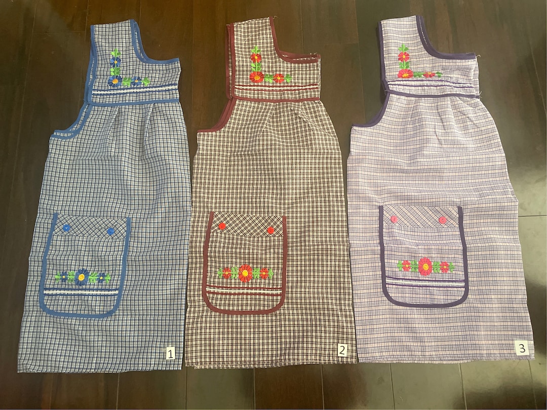 Mexican Apron. Traditional Apron. Apron. Flower Embroidery. Embroidered ...
