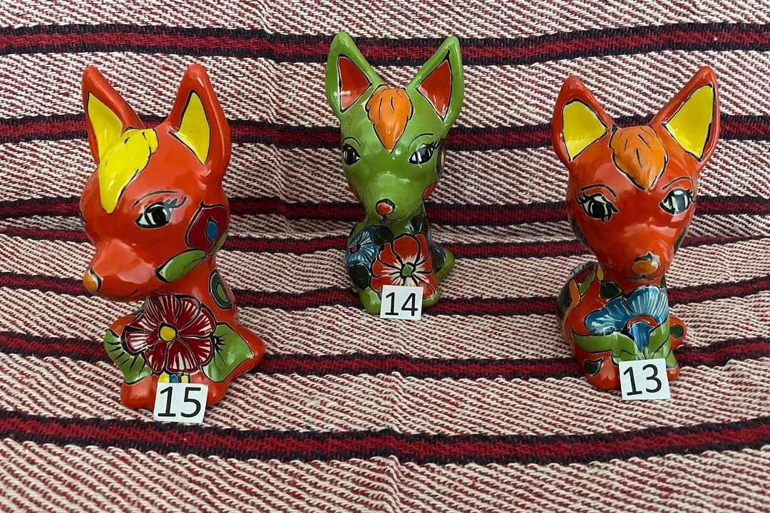 Ceramic Xolo. Mexican Xolo Figurine. Hand Painted. - Etsy