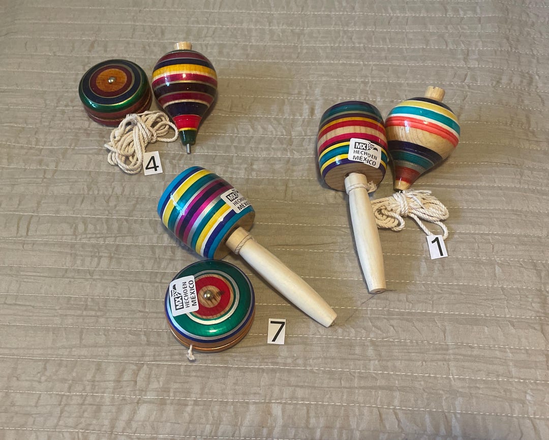 2 Wooden Toys. Mexican Toys. Toys Balero, Spinning Top, Yoyo - Etsy