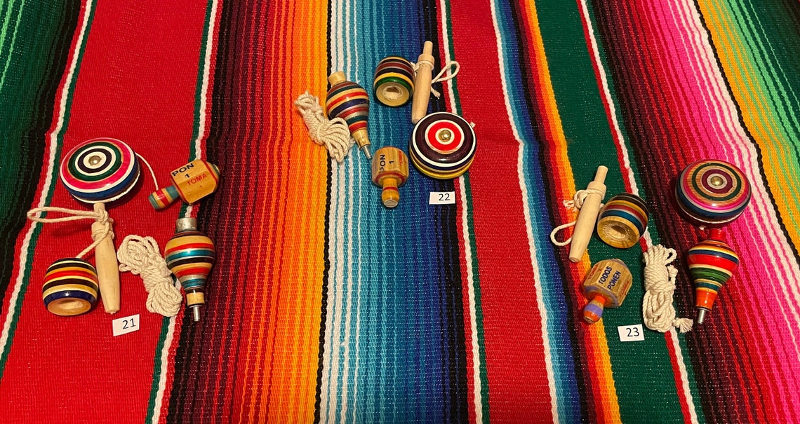 Mexican Toy. 4 Mini Toys Balero Spinning Top Take 2 Yo-yo. - Etsy