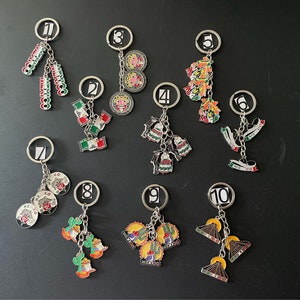 Mexican Keychain. Llavero De Mexico. Keychain With Triple Metal Figure ...