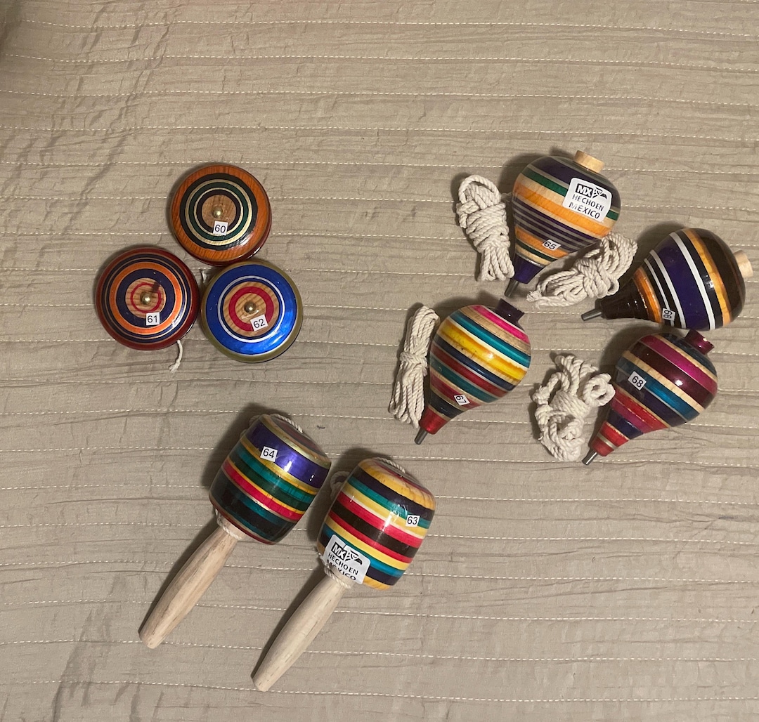 Mexican Toy. Mexican Wooden Toys. Balero, Yo-yo, Spinning. - Etsy