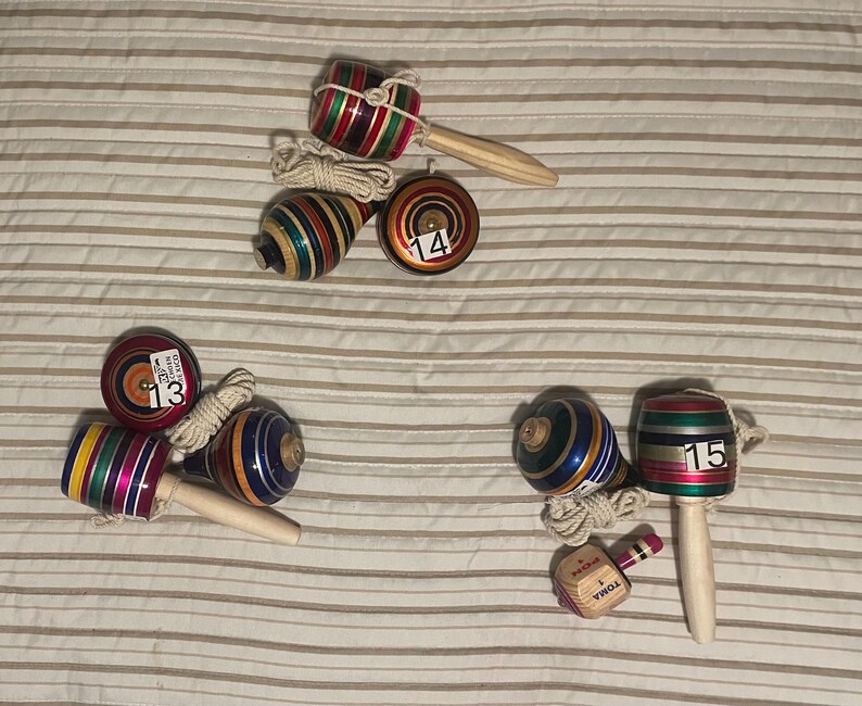 3 Mexican Toys. Wooden Toys. Balero, Spinning Top, Yo-yo or Take 2 ...