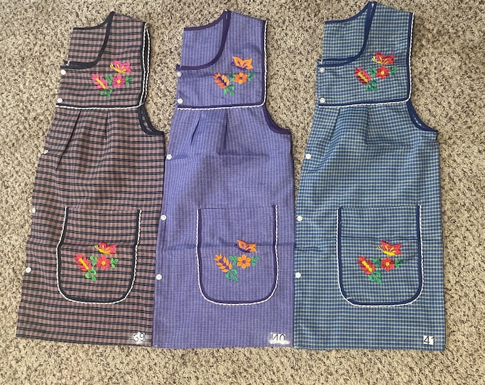 Mexican Apron. Traditional Apron.. Mandil. Casaca. Embroidered Apron ...