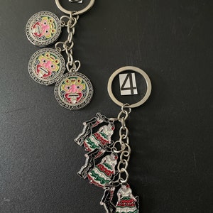 Mexican Keychain. Llavero De Mexico. Keychain With Triple Metal Figure ...