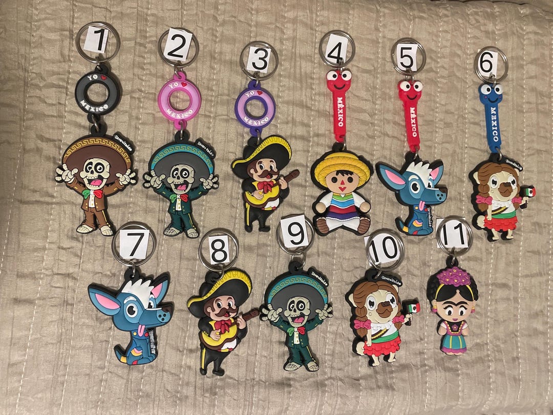 Mexican Latex Keychain. Keychain De Jaguar. Lele. Mariachi. Xolo. Frida ...