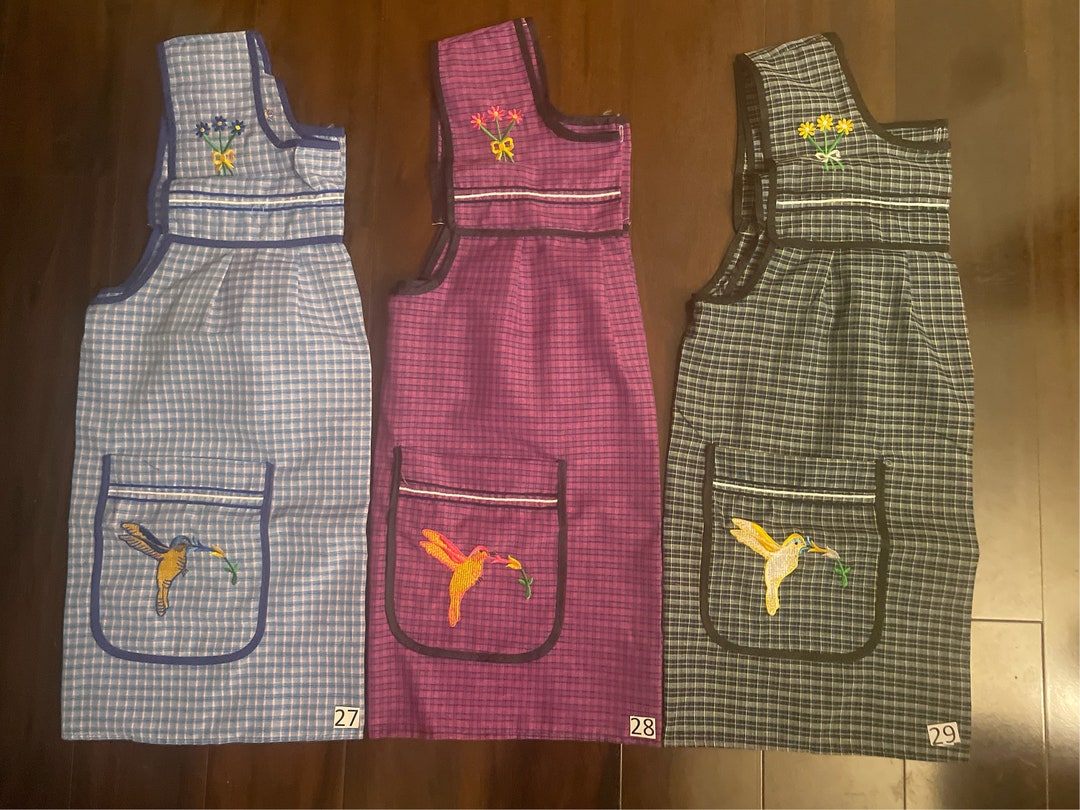 Mexican Apron. Traditional Apron. Mandil.. Embroidered Apron. One Size ...