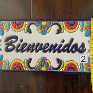 Talavera Bienvenidos Plaque. Mexican Pottery Handmade Hand Painted ...