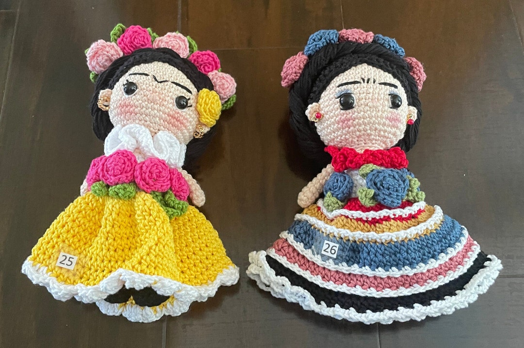 Frida Kahlo Crochet Doll. Crochet Dolls. Hand-crocheted Doll. - Etsy