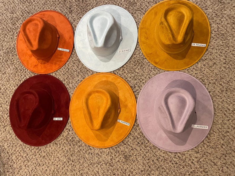 Mexican Hat. XL FEDORA MODEL. Hat With a Flat Brim. Vegan Suede. - Etsy
