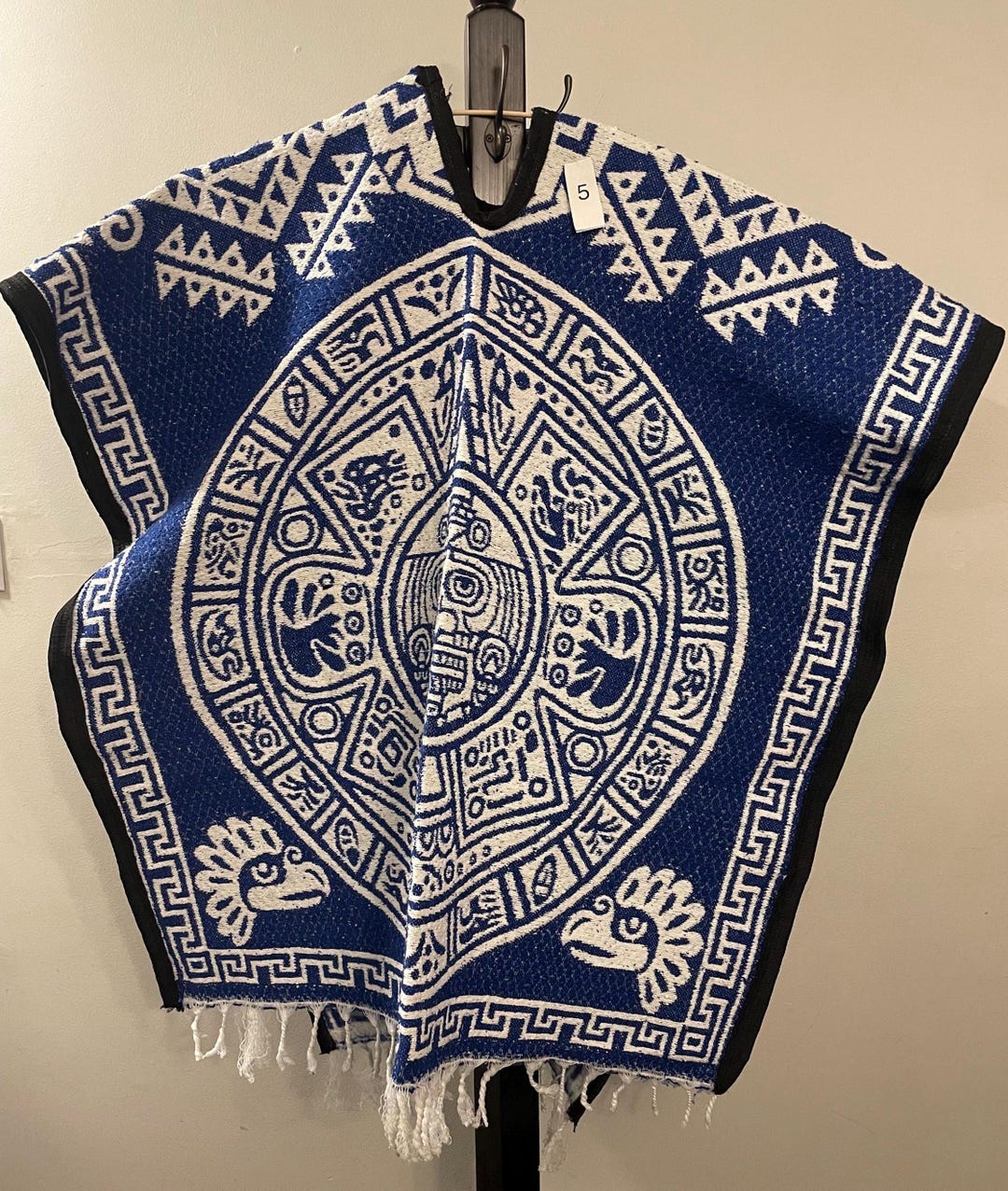 Double-sided Mexican Poncho. Traditional JORONGO With Mexican Designs ...