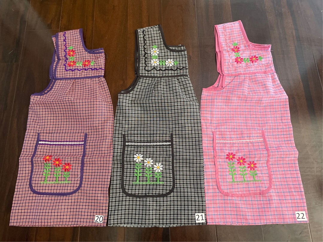 Mexican Apron. Traditional Apron. Mandil. Embroidered Apron. One Size S ...