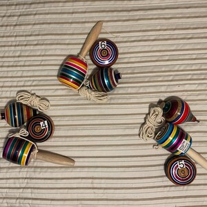 3 Mexican Toys. Wooden Toys. Balero, Spinning Top, Yo-yo or Take 2 ...