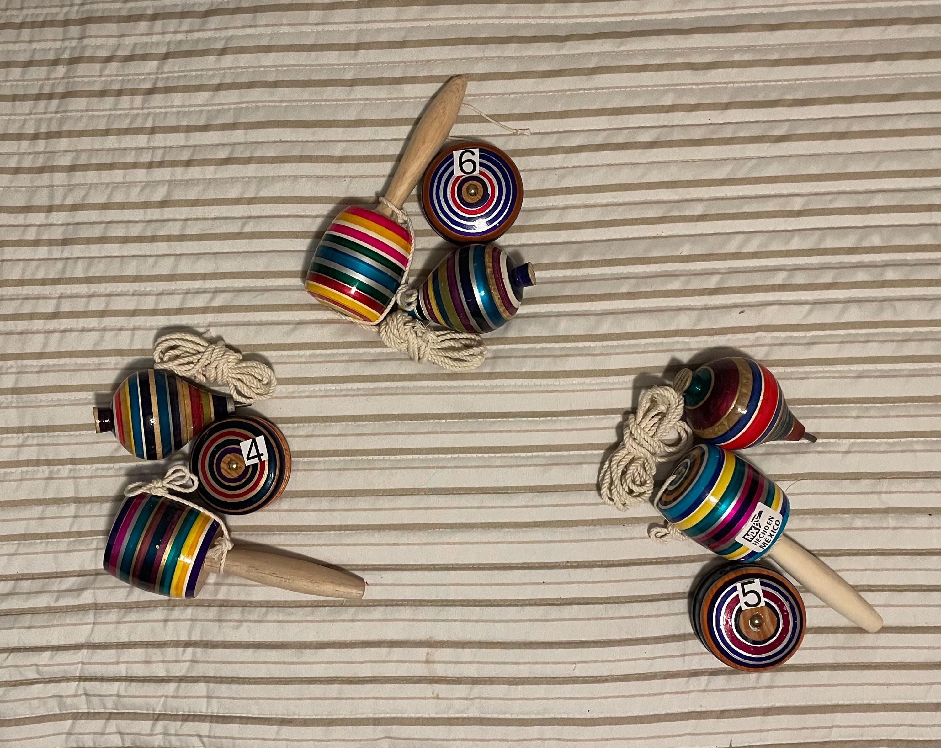 3 Mexican Toys. Wooden Toys. Balero, Spinning Top, Yo-yo or Take 2 ...