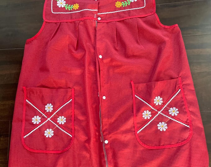 Mexican Apron. Traditional Apron. Mandil. Embroidered Apron. Size XL ...