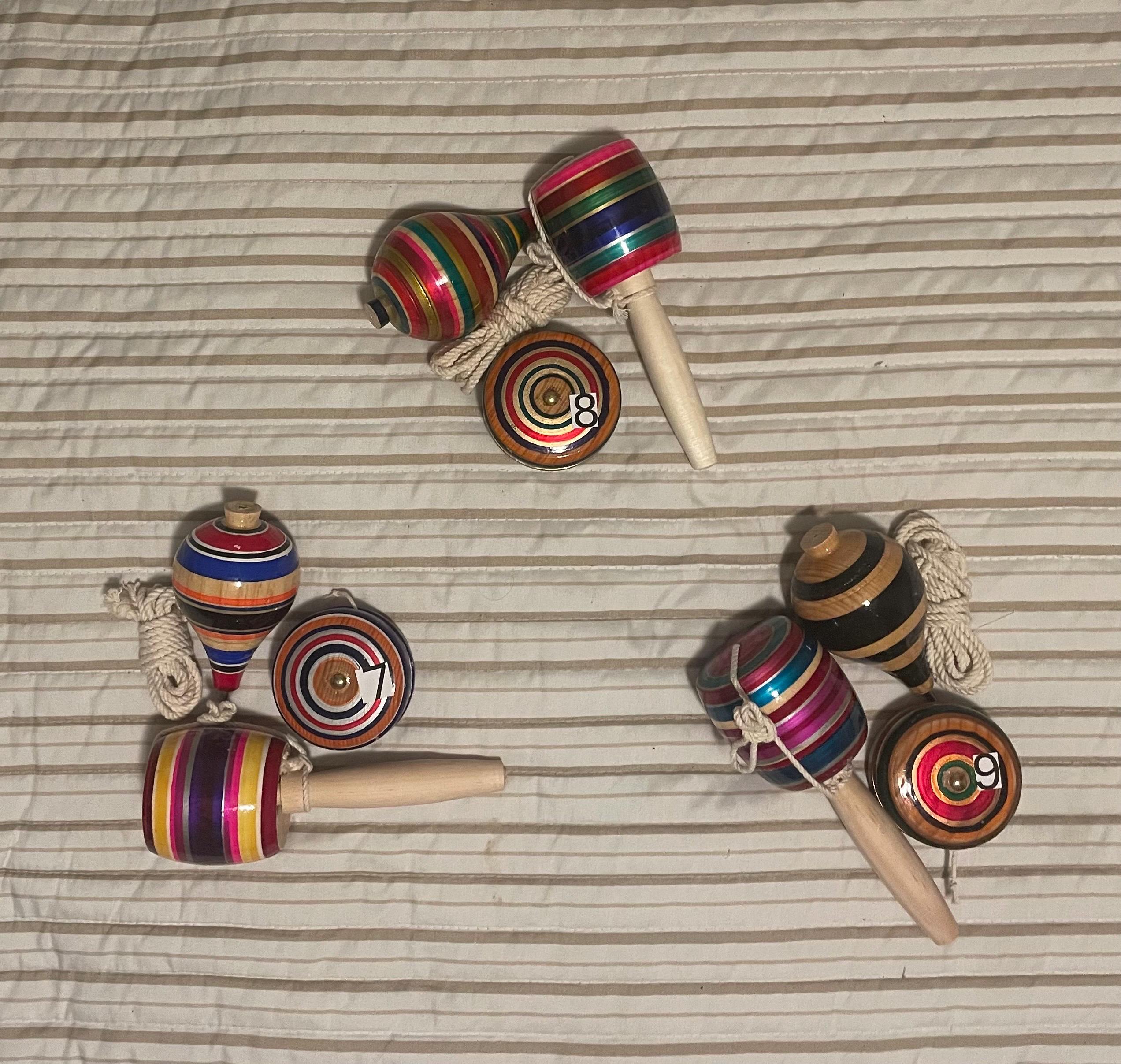 3 Mexican Toys. Wooden Toys. Balero, Spinning Top, Yo-yo or Take 2 ...
