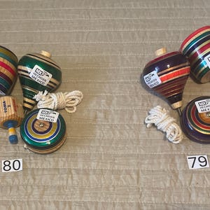 4 Mexican Toys. Balero, Spinning Top, Take 2, Yo-yo. Traditional Colors ...