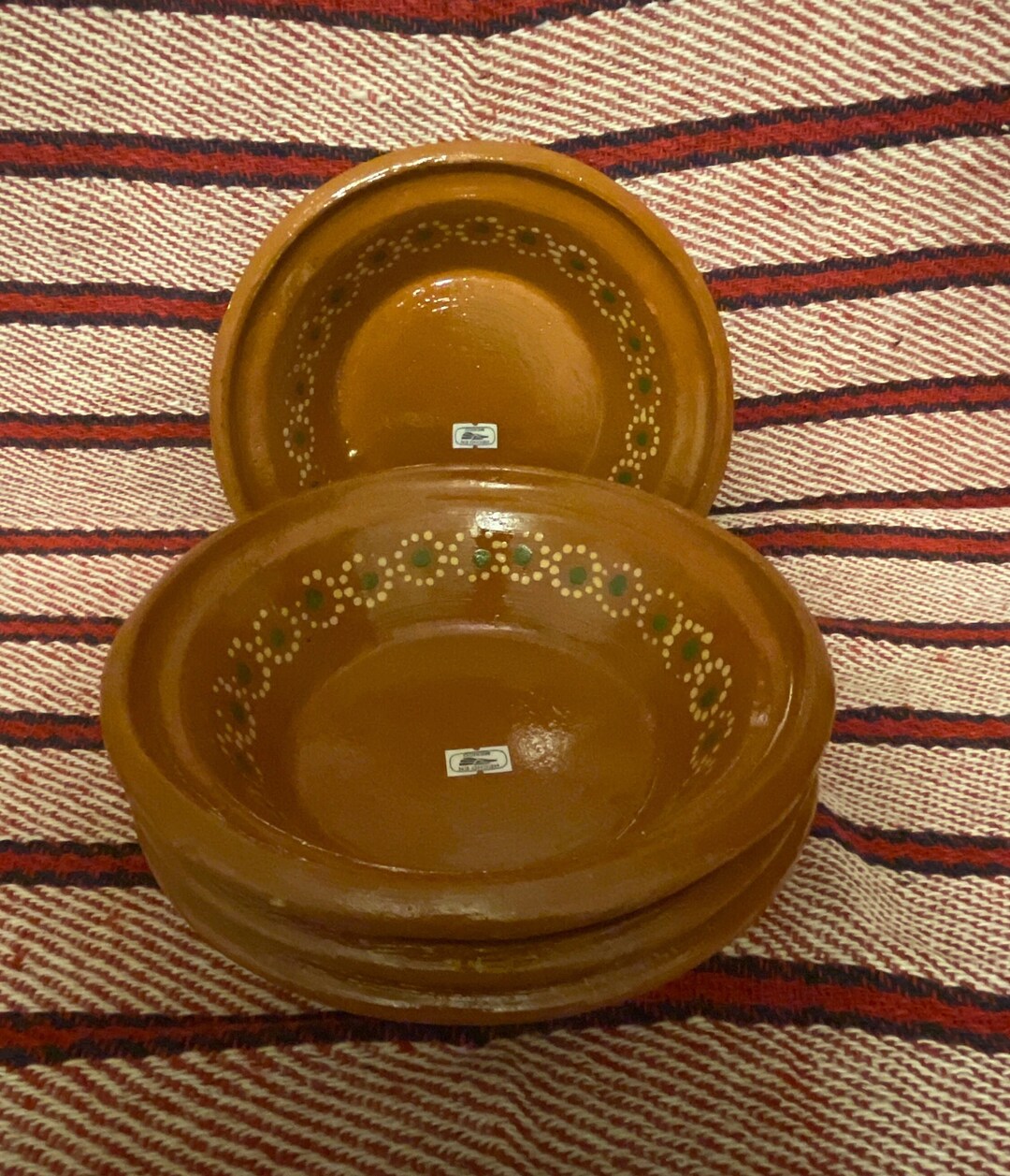 Pozole Extra Plates. Set of 4 Pozole Plates 9. Mexican Clay. Lead Free ...