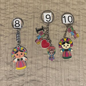 Mexican Keychains. KEYCHAIN Lele Doll, Frida. KEY COVER Lele. - Etsy