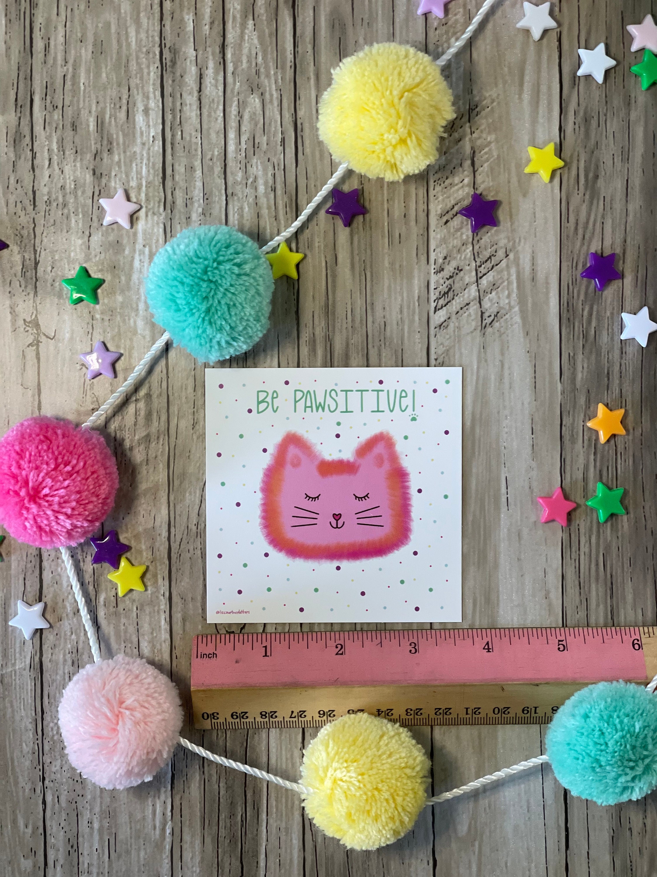 Be Pawsitive Card / Cat Card / Pun Card / Lunch Note / Cat - Etsy