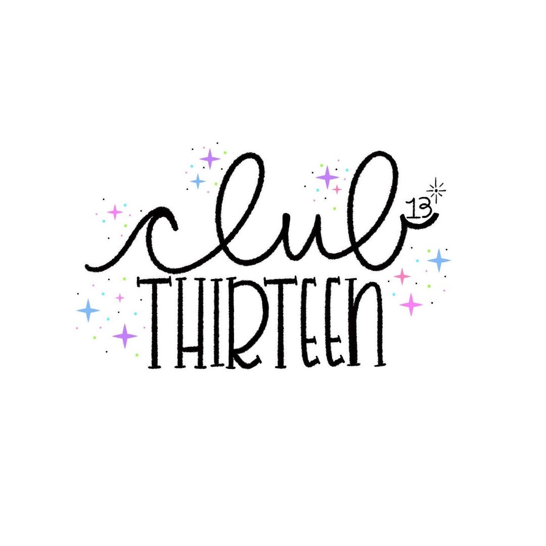 Club Thirteen: Mystery Sticker Pack, Glitter Holographic Overlay - Etsy