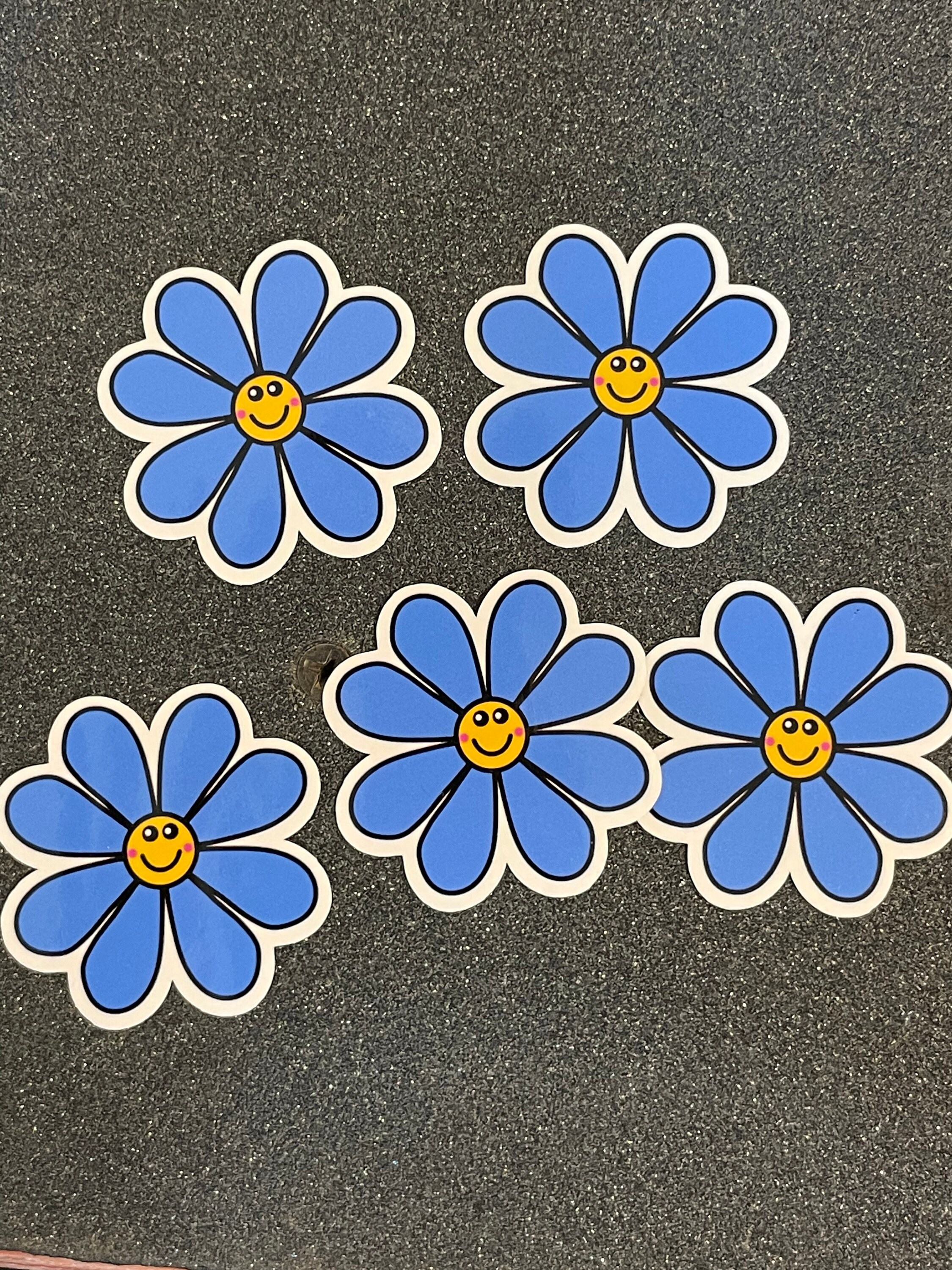 Smiley Flower Sticker / Retro Flower Sticker / Flower Sticker - Etsy