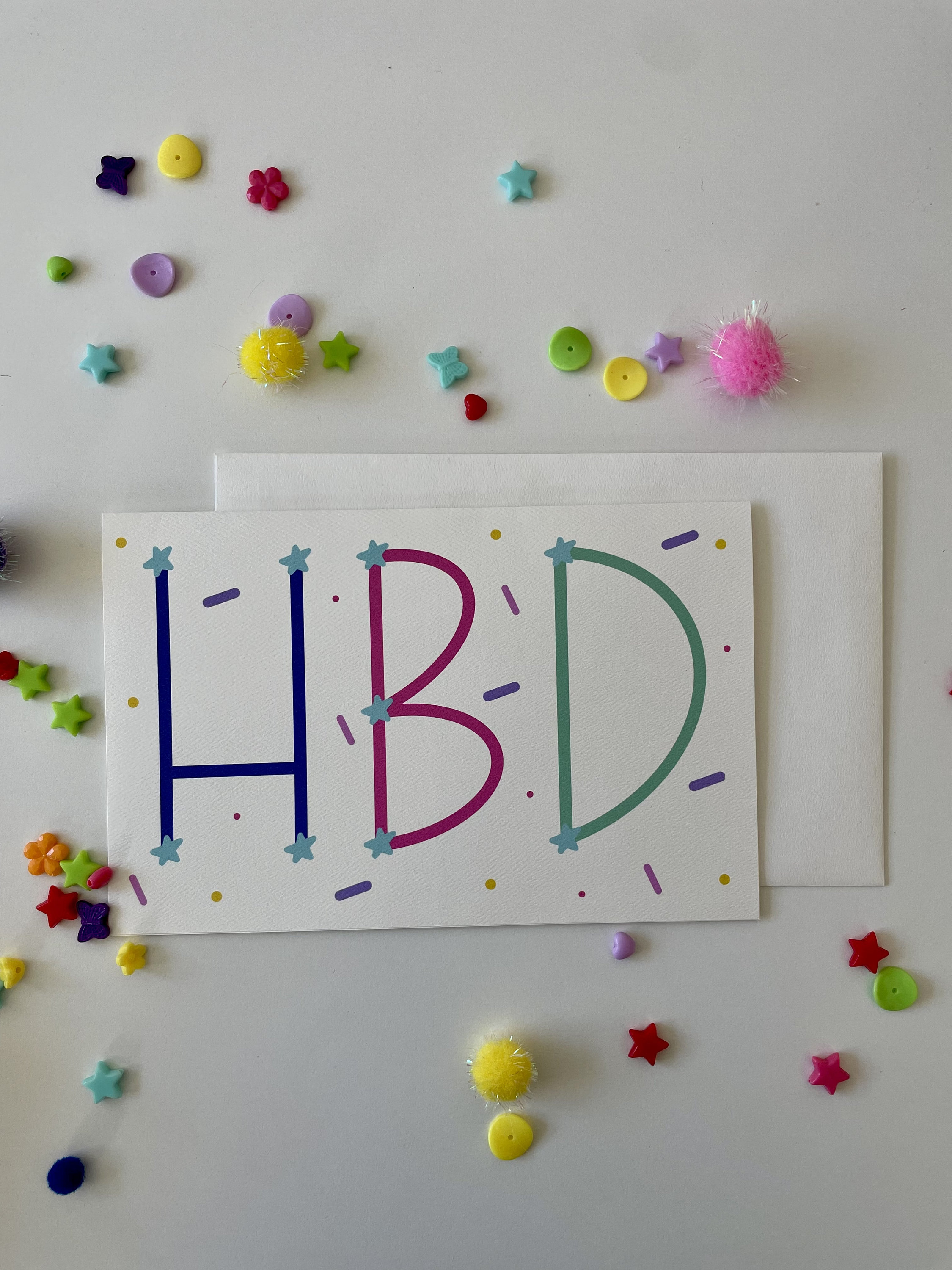 HBD Card / Happy Birthday Card / Birthday Greeting Card / - Etsy