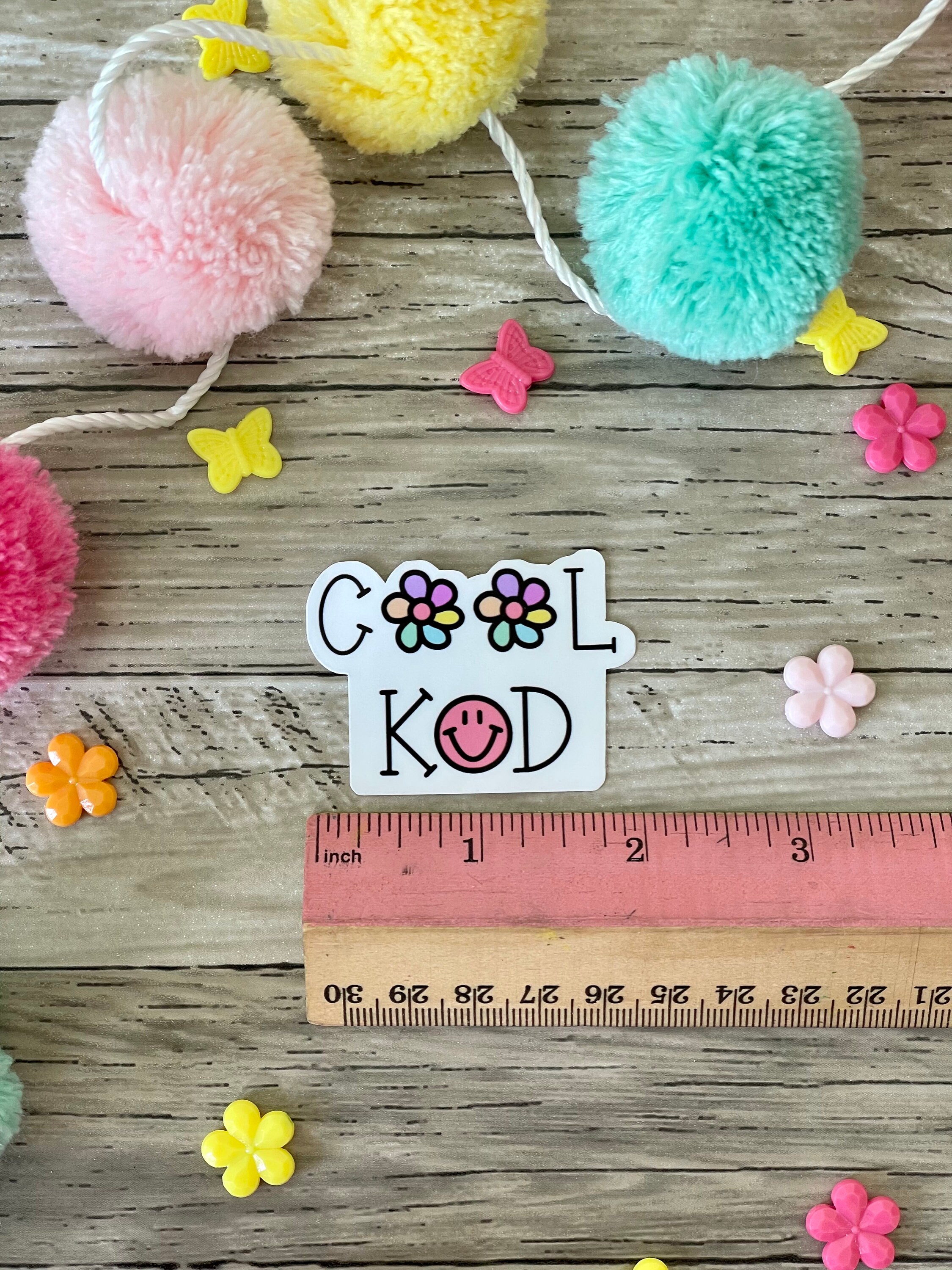 Cool Mom & Kid Sticker Set: Retro Smiley Face, Boho Style - Etsy