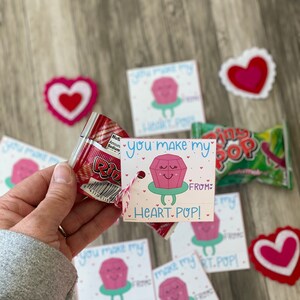 Ring Pop Valentines: You Make My Heart Pop, Printable Cards (digital ...
