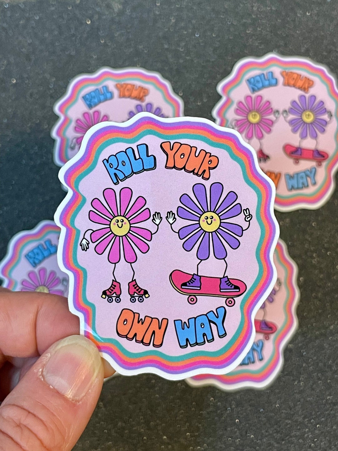 Roll Your Own Way Sticker / Retro Sticker / Skateboarding Sticker ...