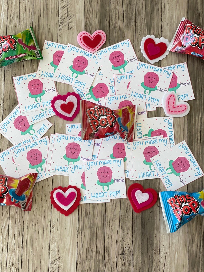 Ring Pop Valentines You Make My Heart Pop Valentines Printable ...