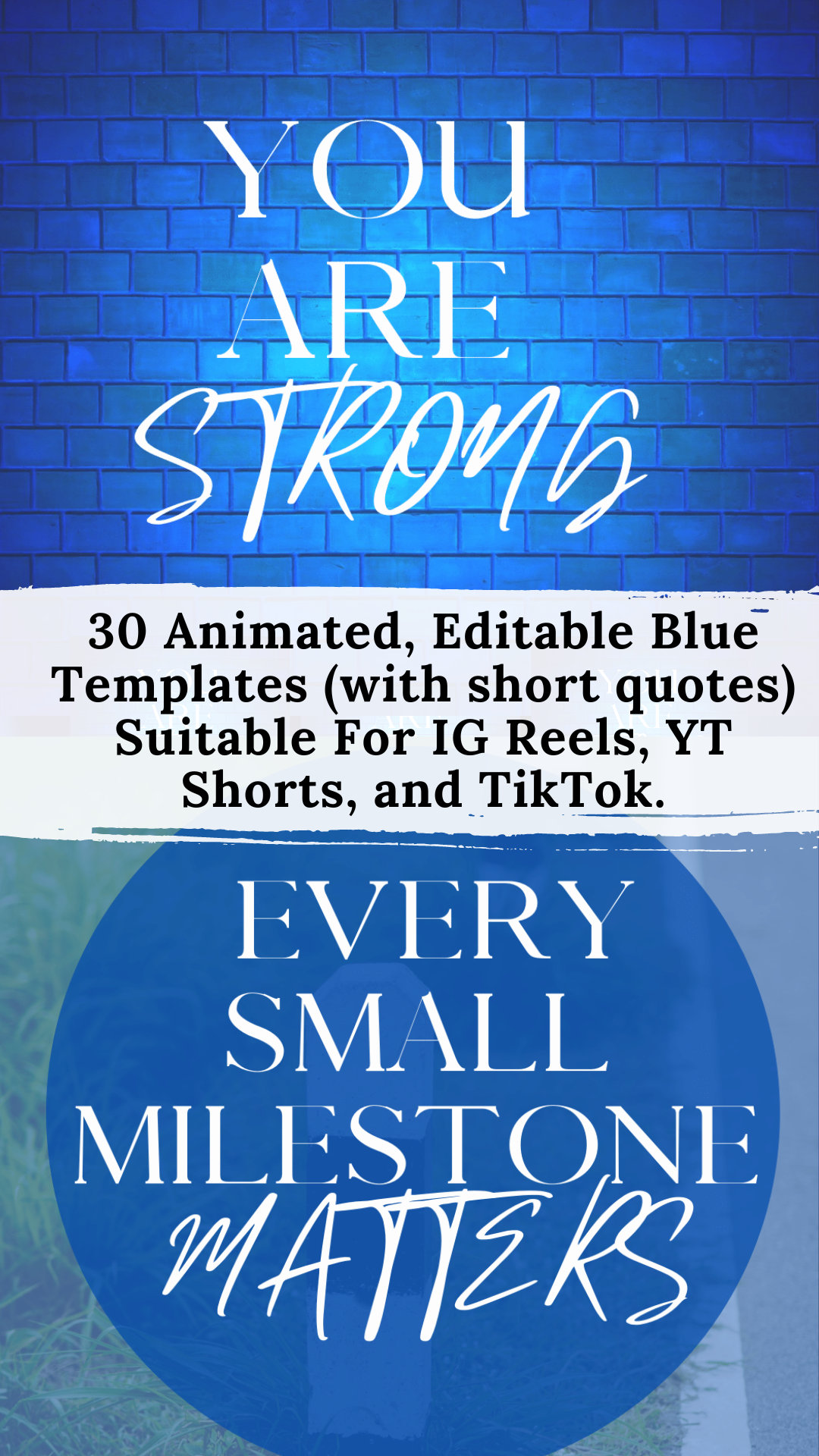 30 Instagram Reel & Tiktok Templates Inspirational Quote Reel Templates ...