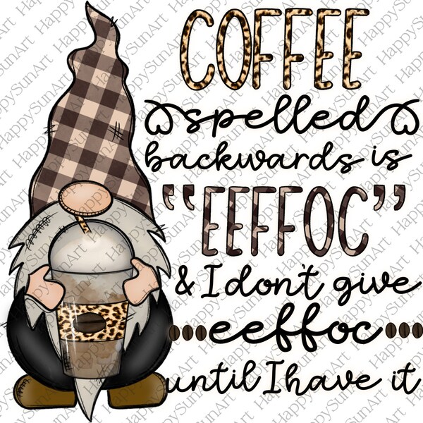 Coffee Spelled Backwards Eeffoc Svg - Etsy UK