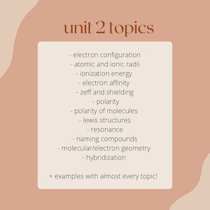 General Chemistry 1 Notes Bundle - Etsy