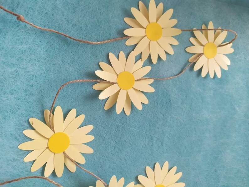 Daisy Paper Garland Spring Garland Spring Wall Decoration - Etsy
