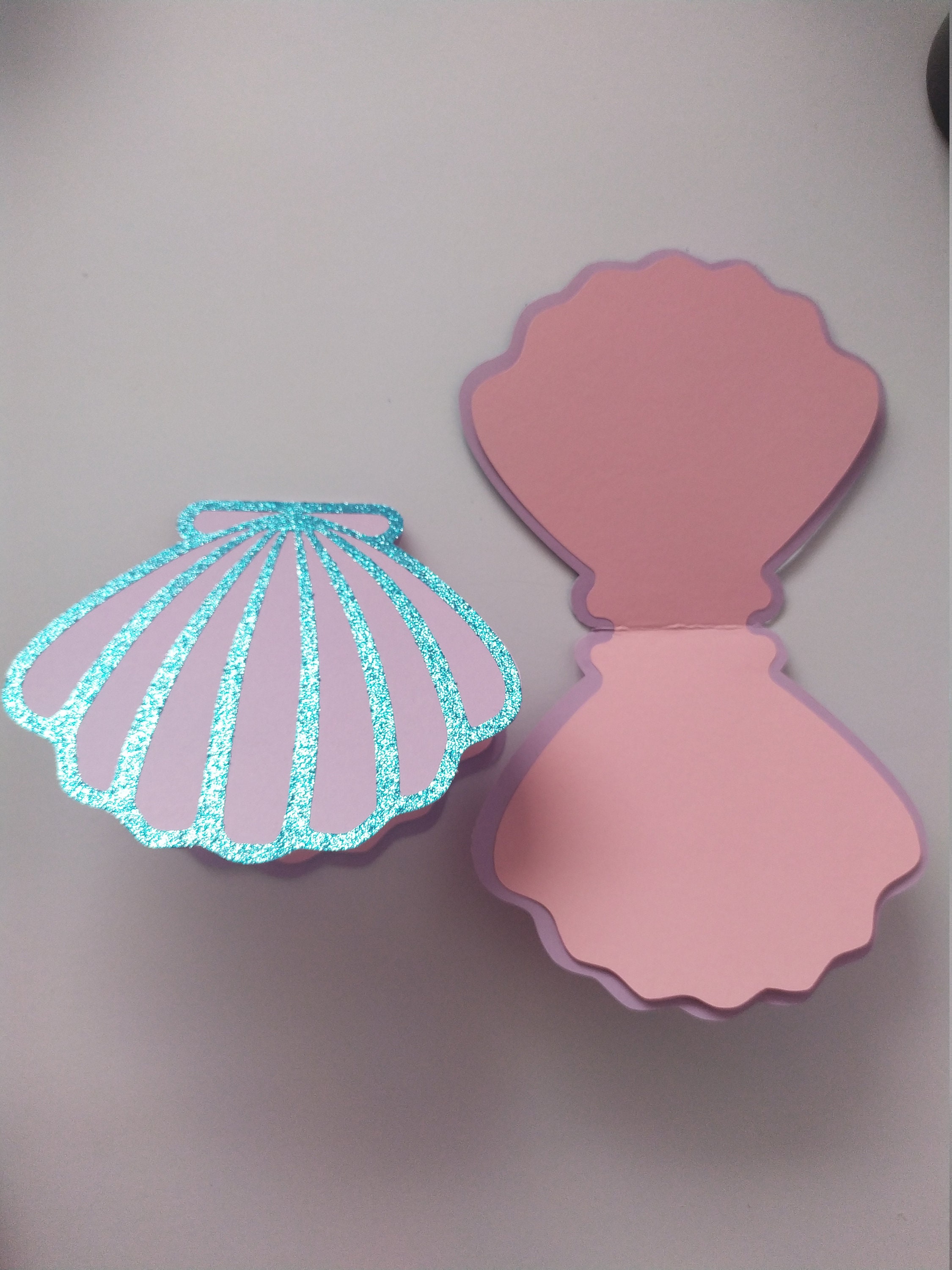 Seashell Invitation or Placecard Under the Sea Theme Mermaid - Etsy